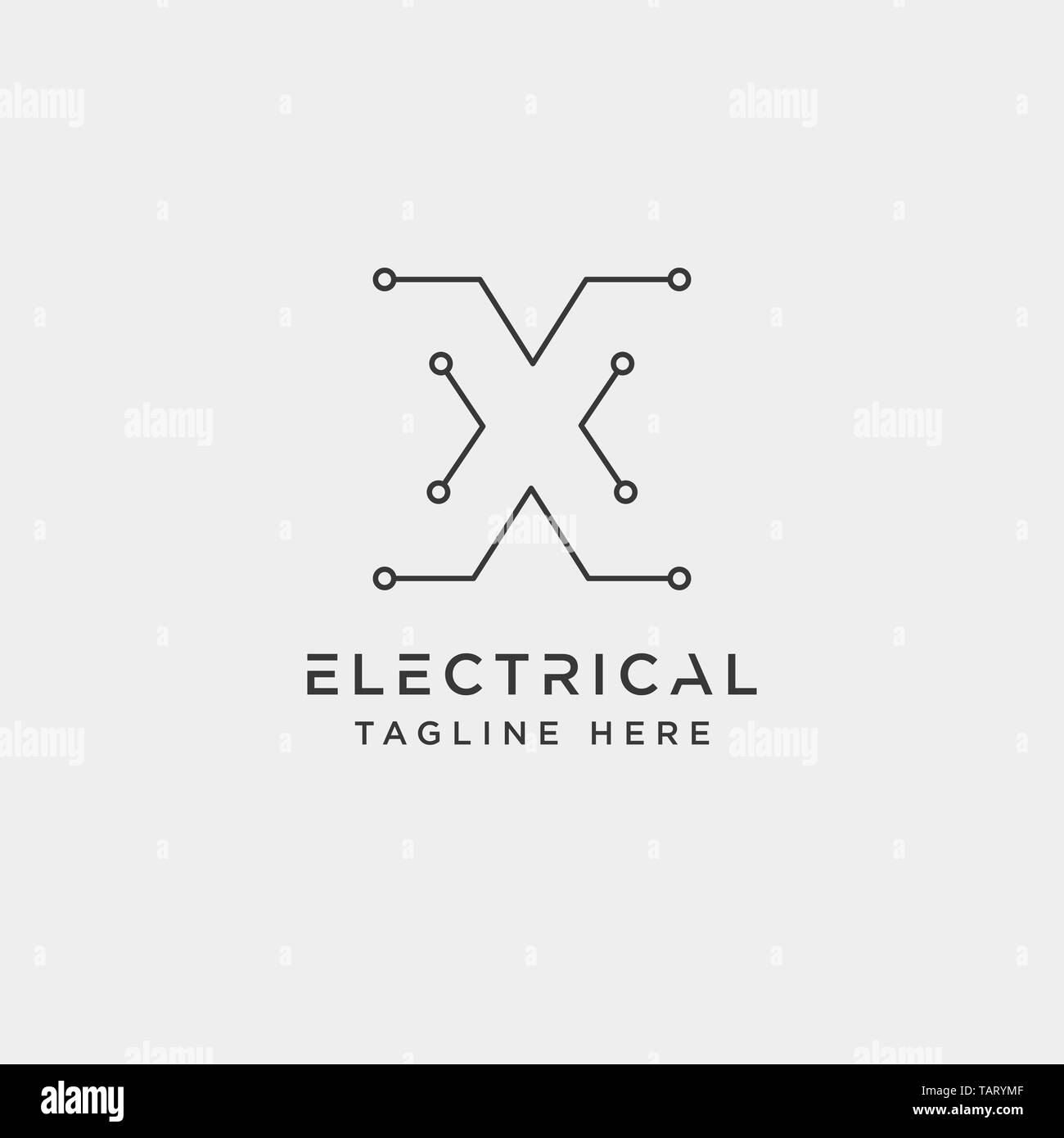 connect or electrical x logo design vector icon element isolated ...
