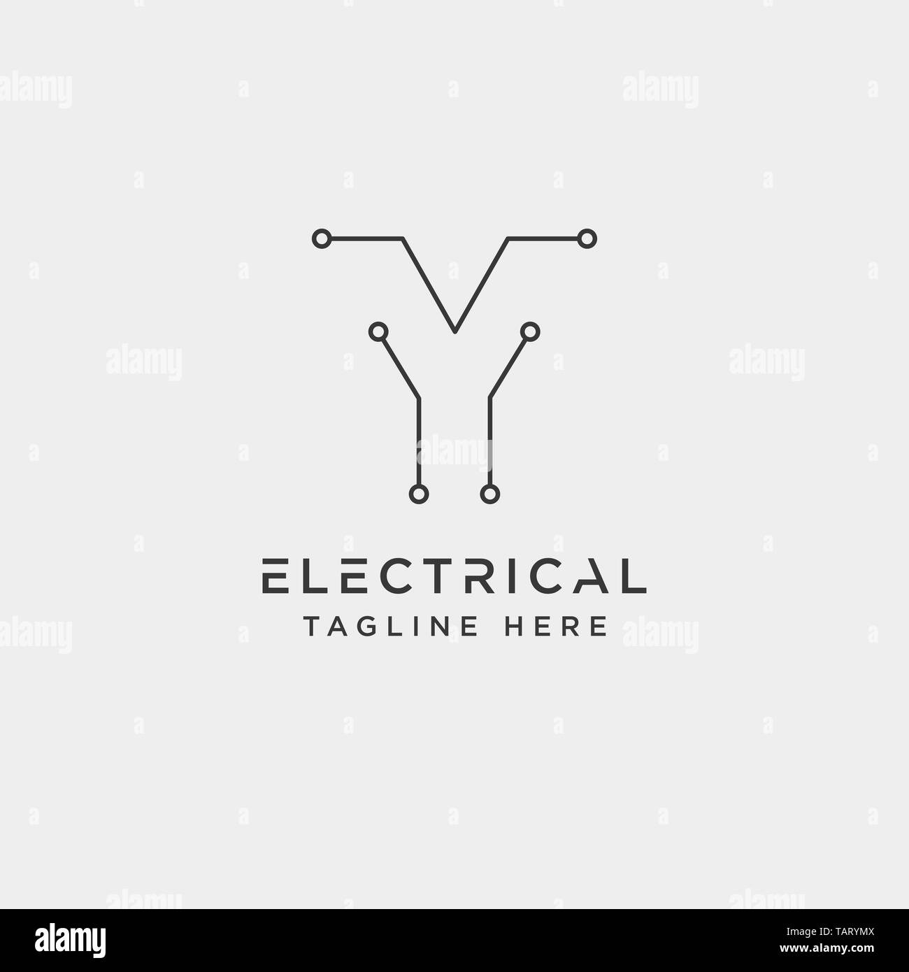 connect or electrical y logo design vector icon element isolated ...