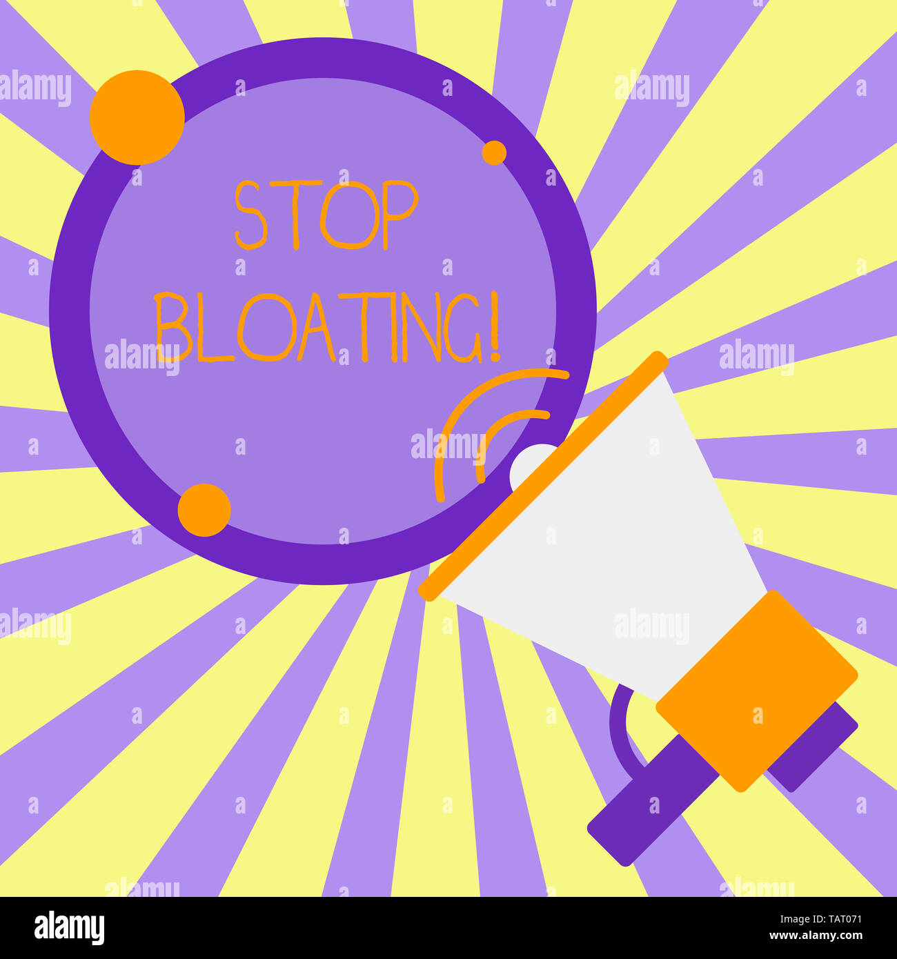 Handwriting text writing Stop Bloating. Conceptual photo to end the ...