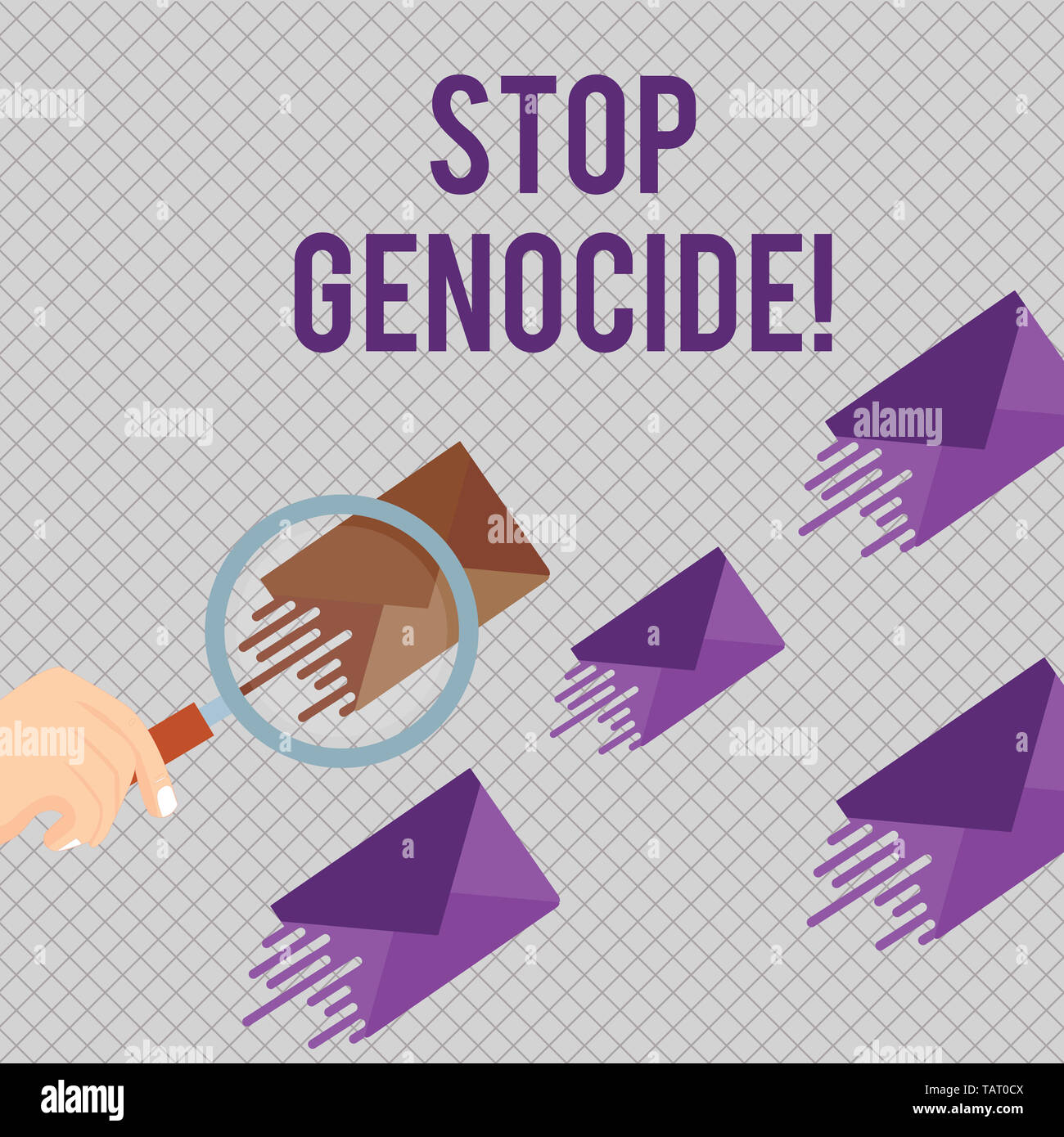 Conceptual hand writing showing Stop Genocide. Concept meaning to put ...