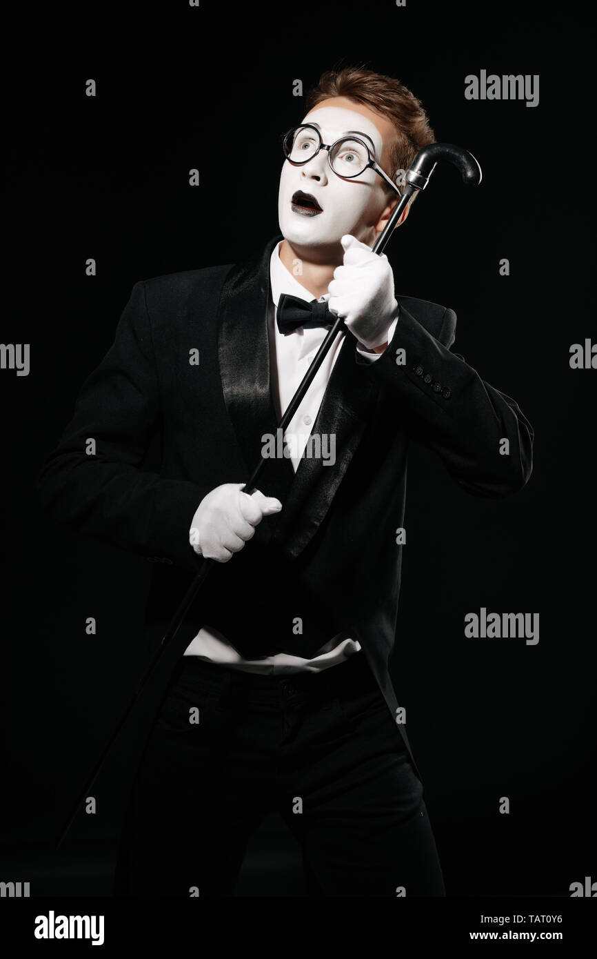 Portrait surprised mime hi-res stock photography and images - Alamy