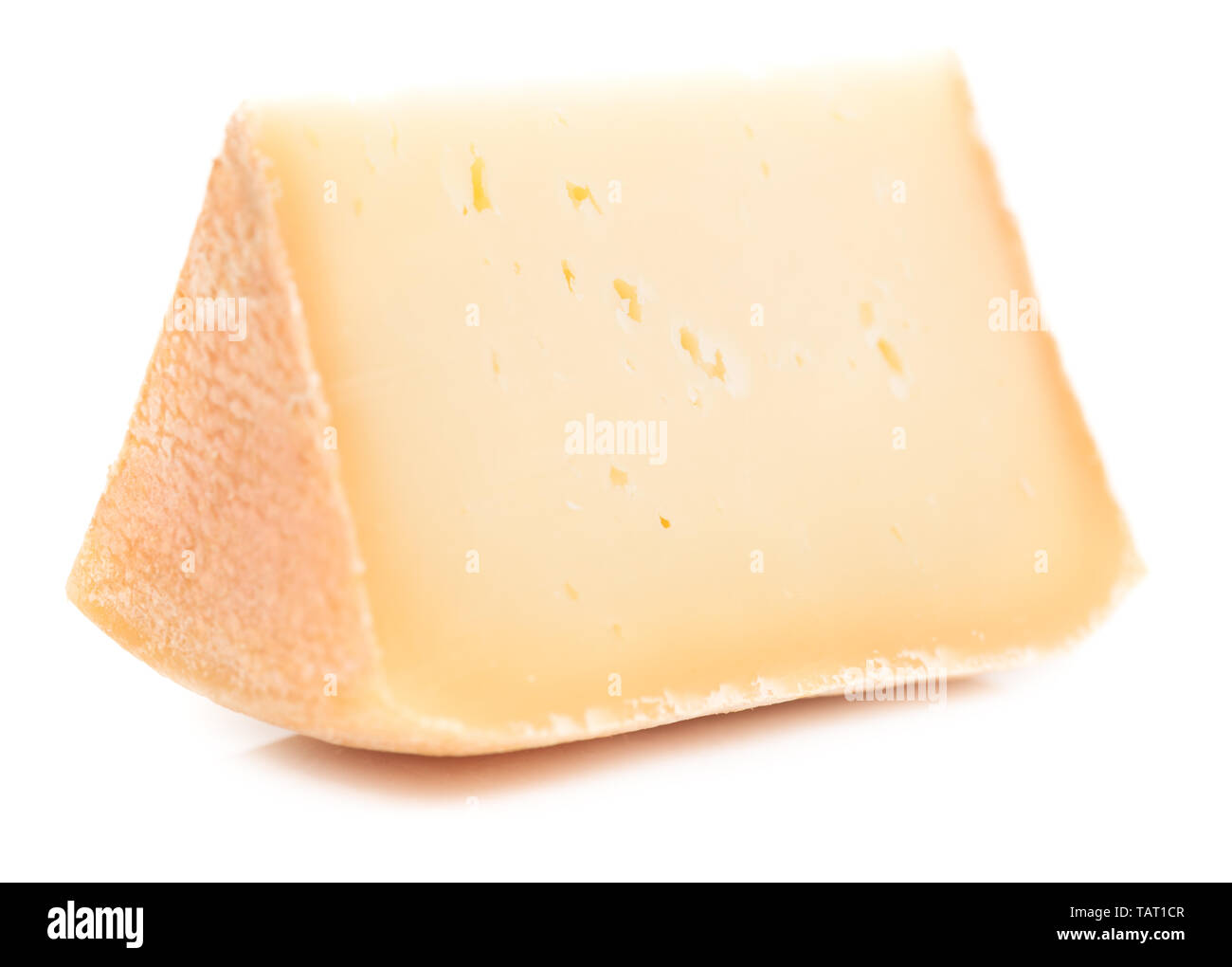 Single piece of natural hard cheese isolated on white background Stock ...