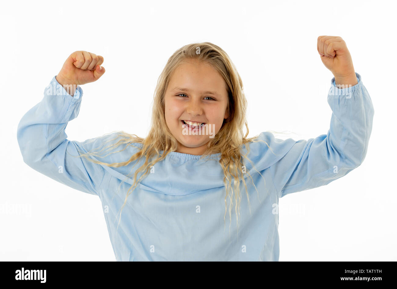 Close up portrait. Cute charming happy, excited, funny, cheerful young ...