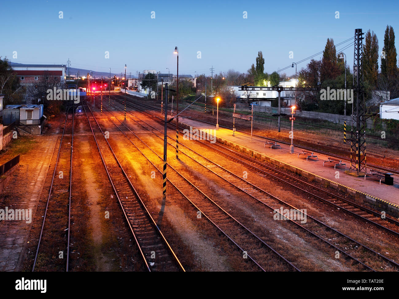 Long freight train evening hi-res stock photography and images - Alamy