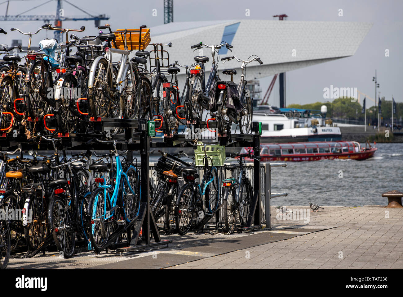 Amsterdam, Netherlands, bicycle parking garage, parking space for bikes ...
