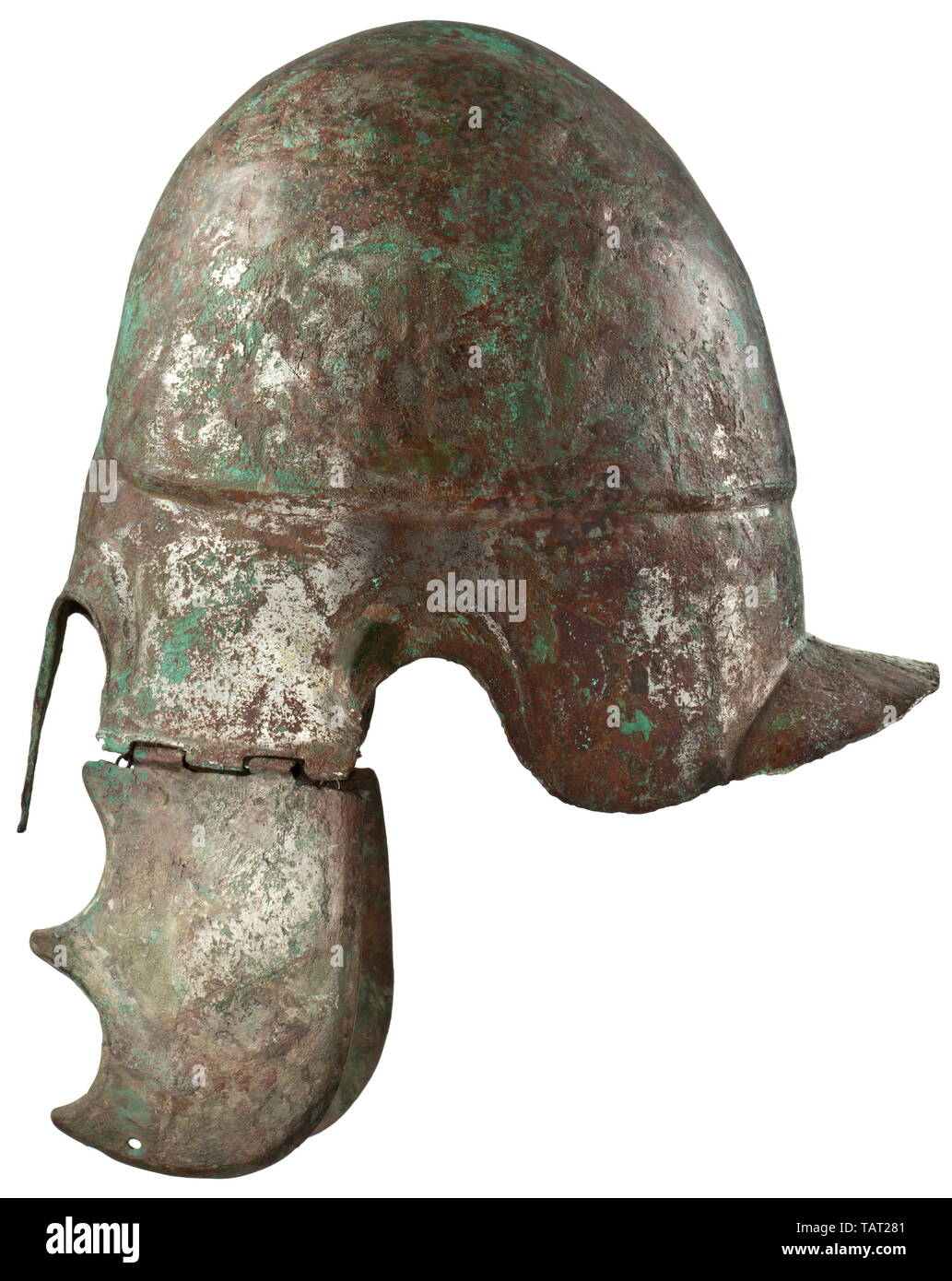 A Chalcidian helmet, type V, early 4th century BC, Bronze helmet ...