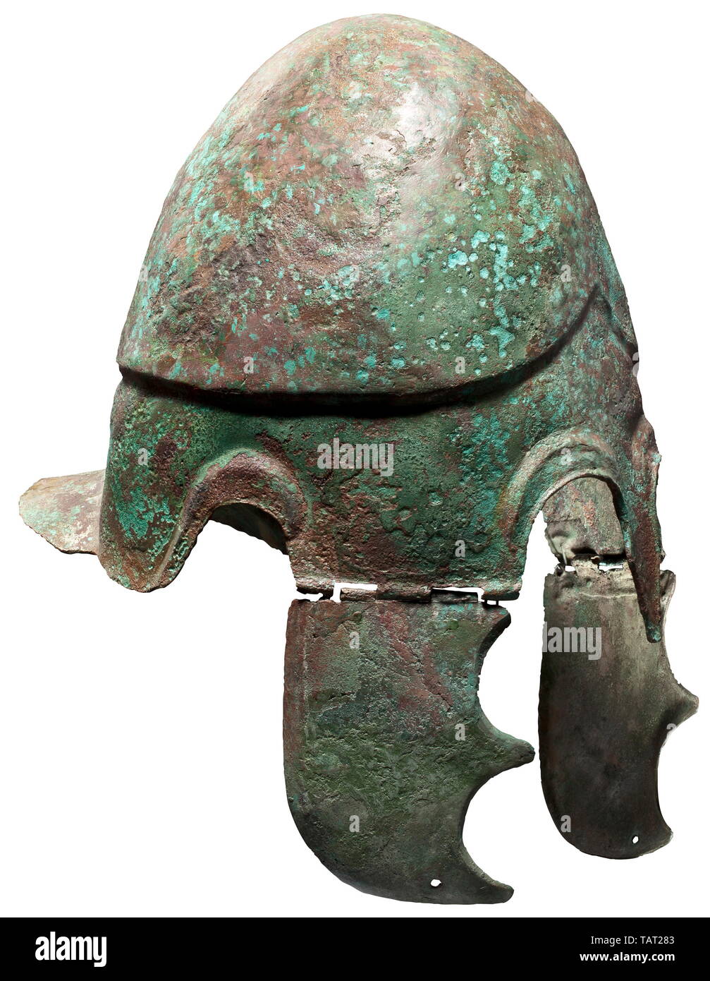 A Chalcidian helmet, type V, early 4th century BC, Bronze helmet ...