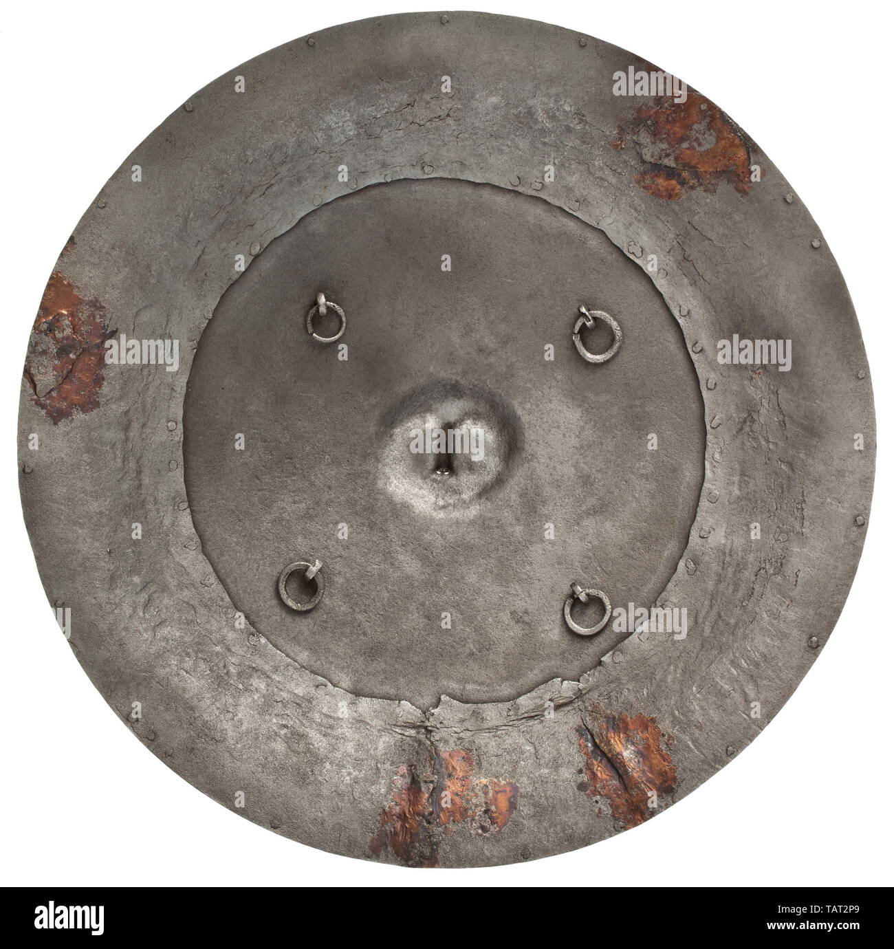 Body armour, shields, round shield, iron edge reinforcement, diameter ...