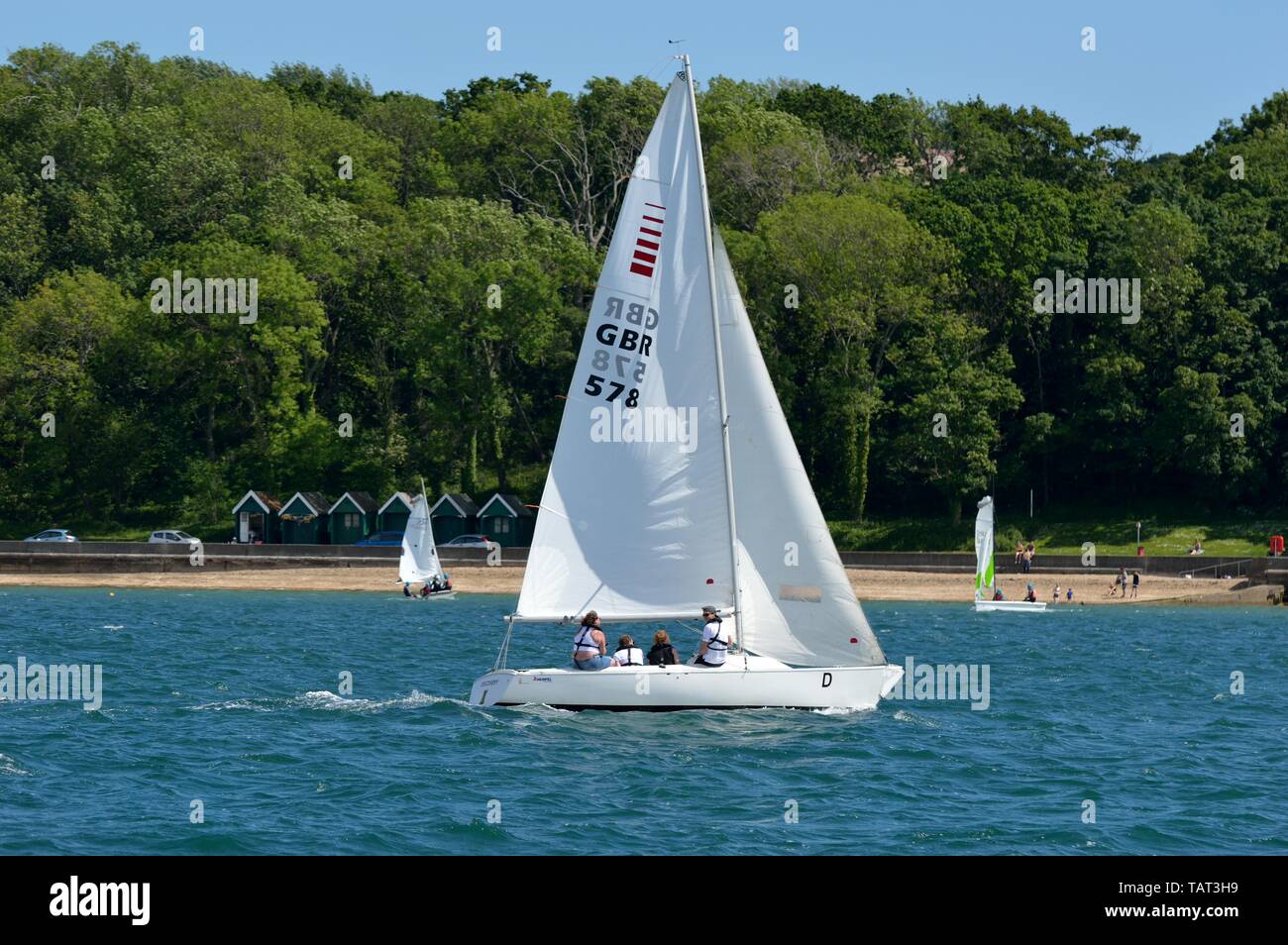 Portsmouth harbour and the solent Stock Photo - Alamy