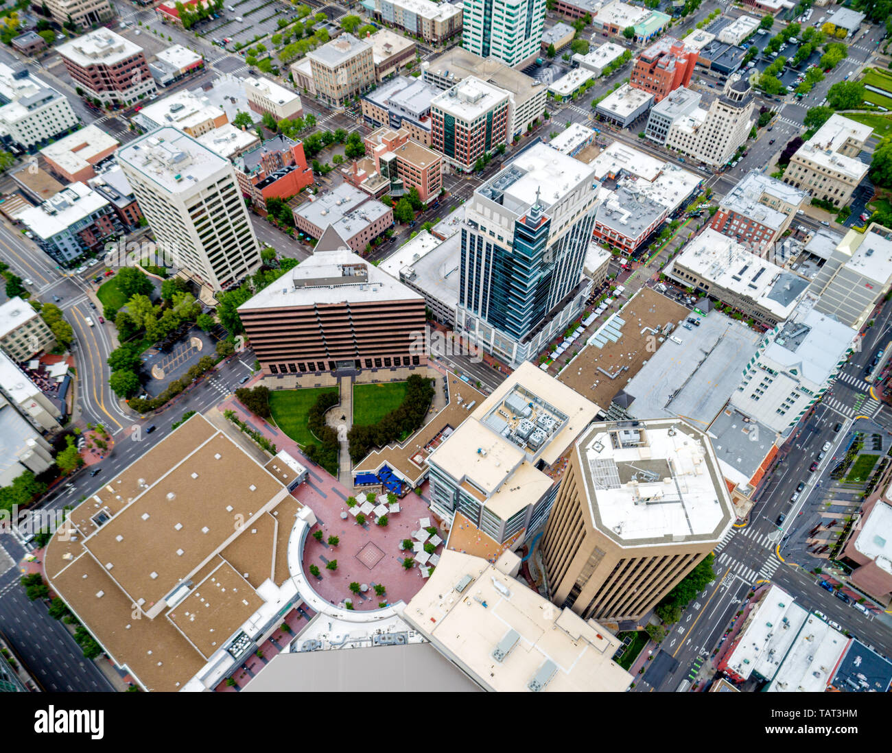 Central downtown of Boise Idaho as seen from above Stock Photo - Alamy