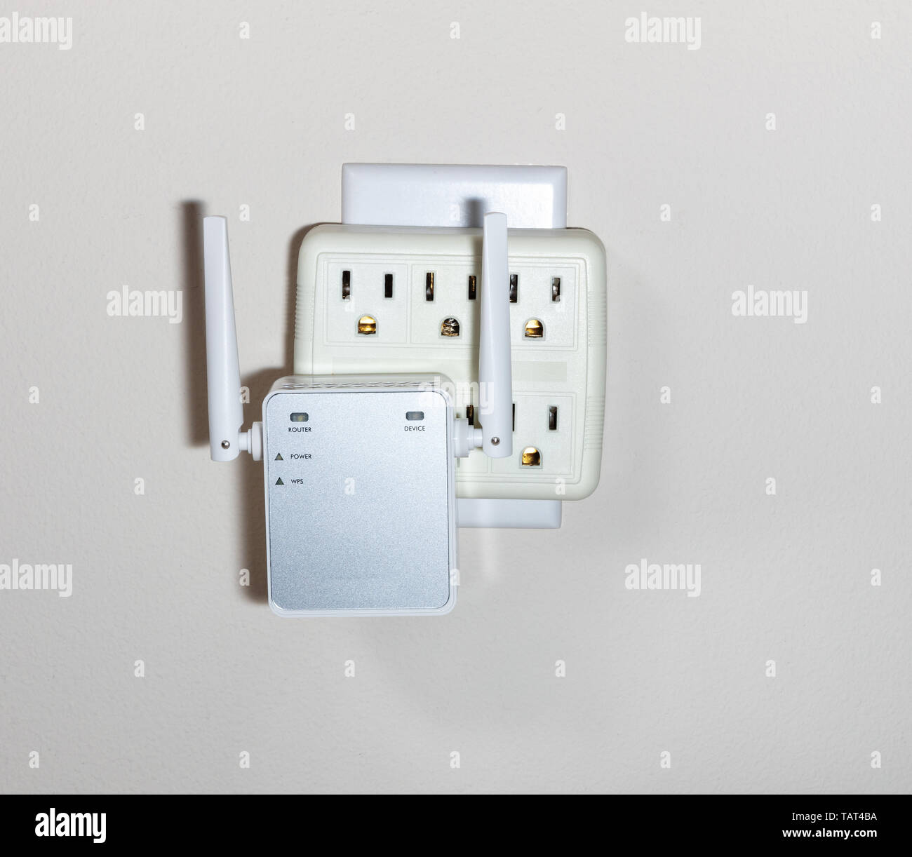 Home or office wireless extender for computer network connection Stock ...