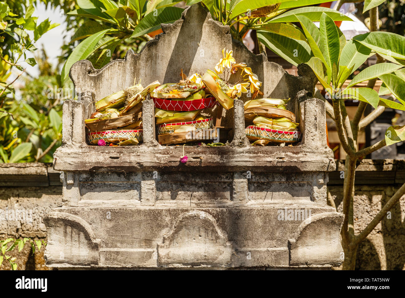 Triple stone altar dedicated to Trimurti - Brahma, Shiva and Vishnu ...
