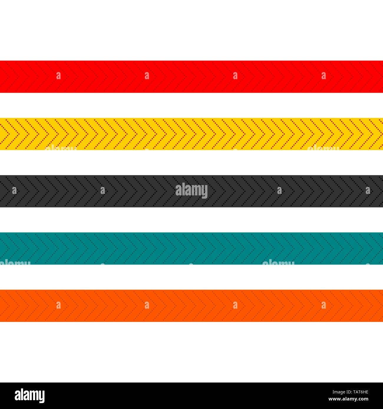 Seamless lines set with the pattern - Vector illustration Stock Vector ...