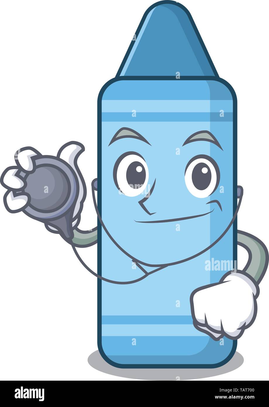Doctor blue crayon isolated in the mascot Stock Vector Image & Art - Alamy