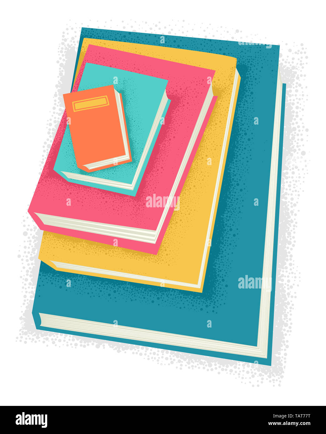 Illustration of a Stack of Books from Smallest to Biggest Stock Photo ...