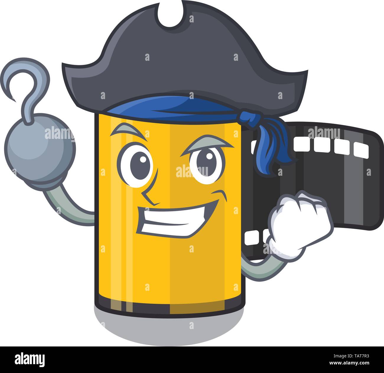 Pirate camera roll in the mascot shape Stock Vector Image & Art - Alamy