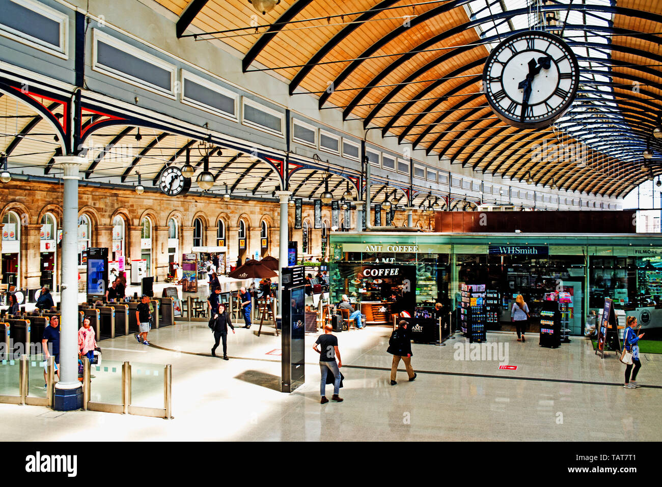 Newcastle Central Station Concourse, Newcastle upon Tyne, England Stock ...