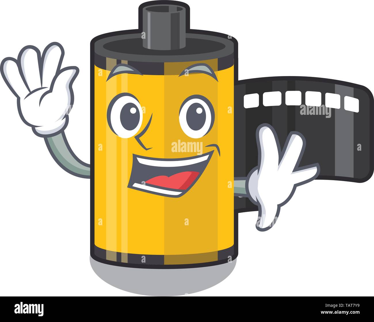 Super cool camera roll isolated with the character Stock Vector Image ...