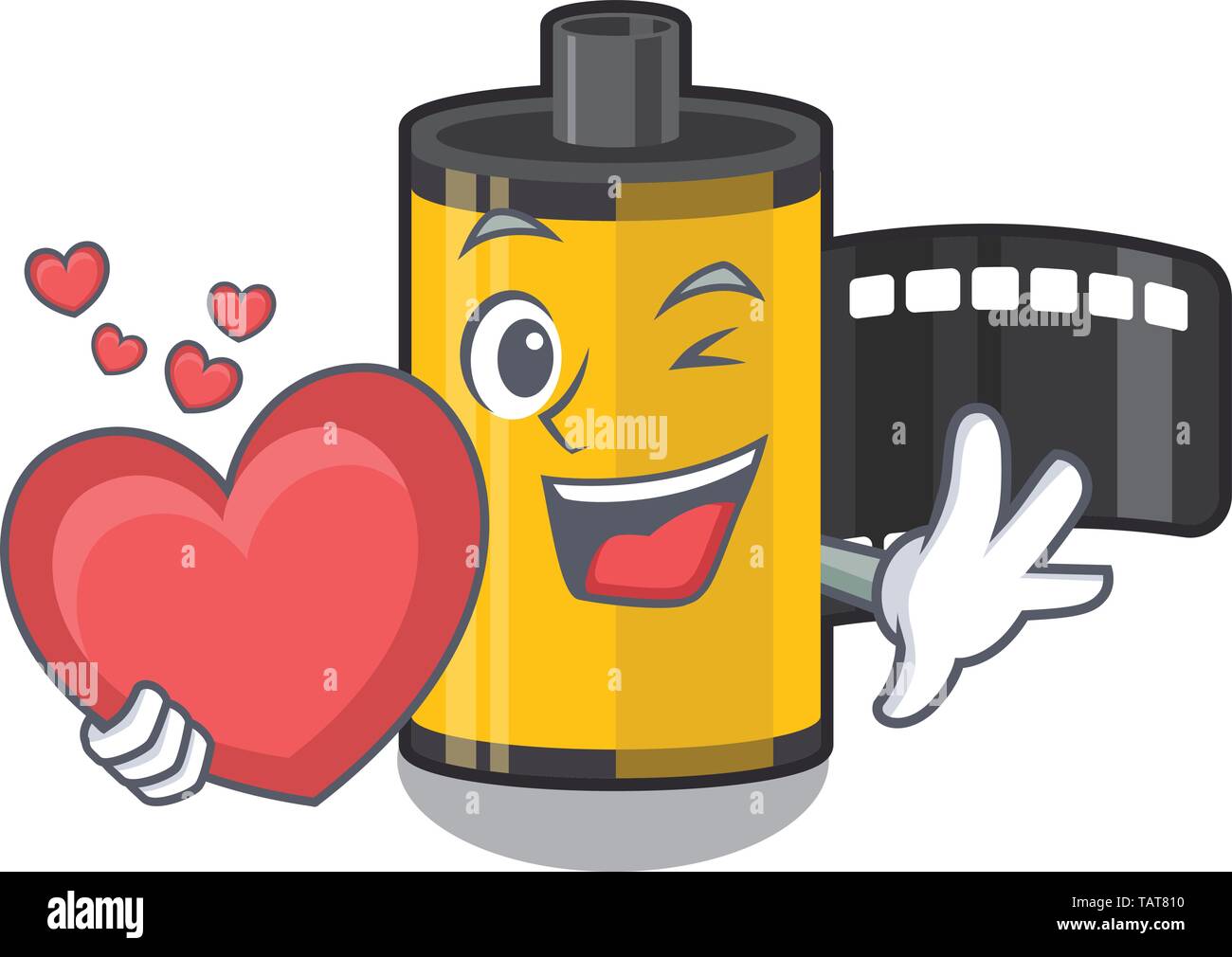 Film strip with heart Stock Vector Images - Alamy