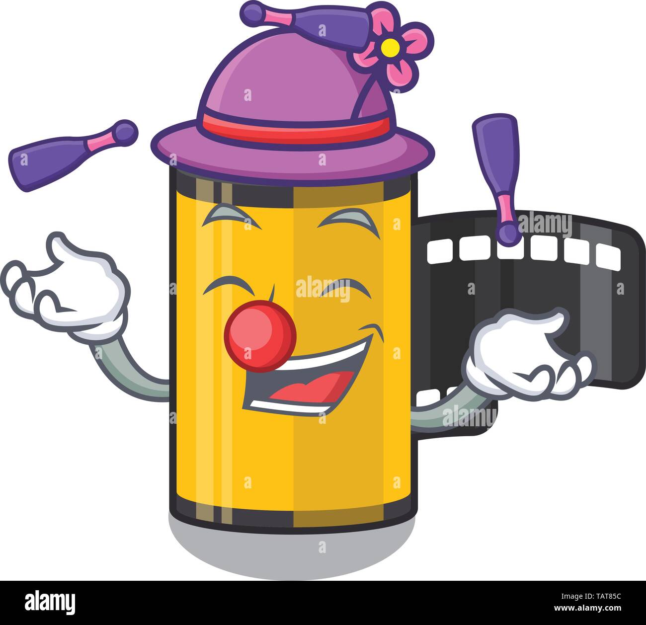 Juggling camera roll in the cartoon drawer Stock Vector Image & Art - Alamy