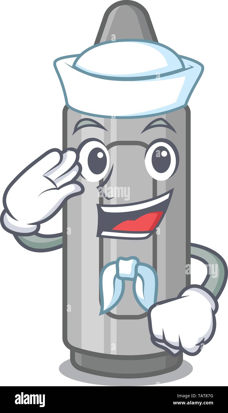 Sailor grey crayon isolated with the cartoon Stock Vector Image & Art ...