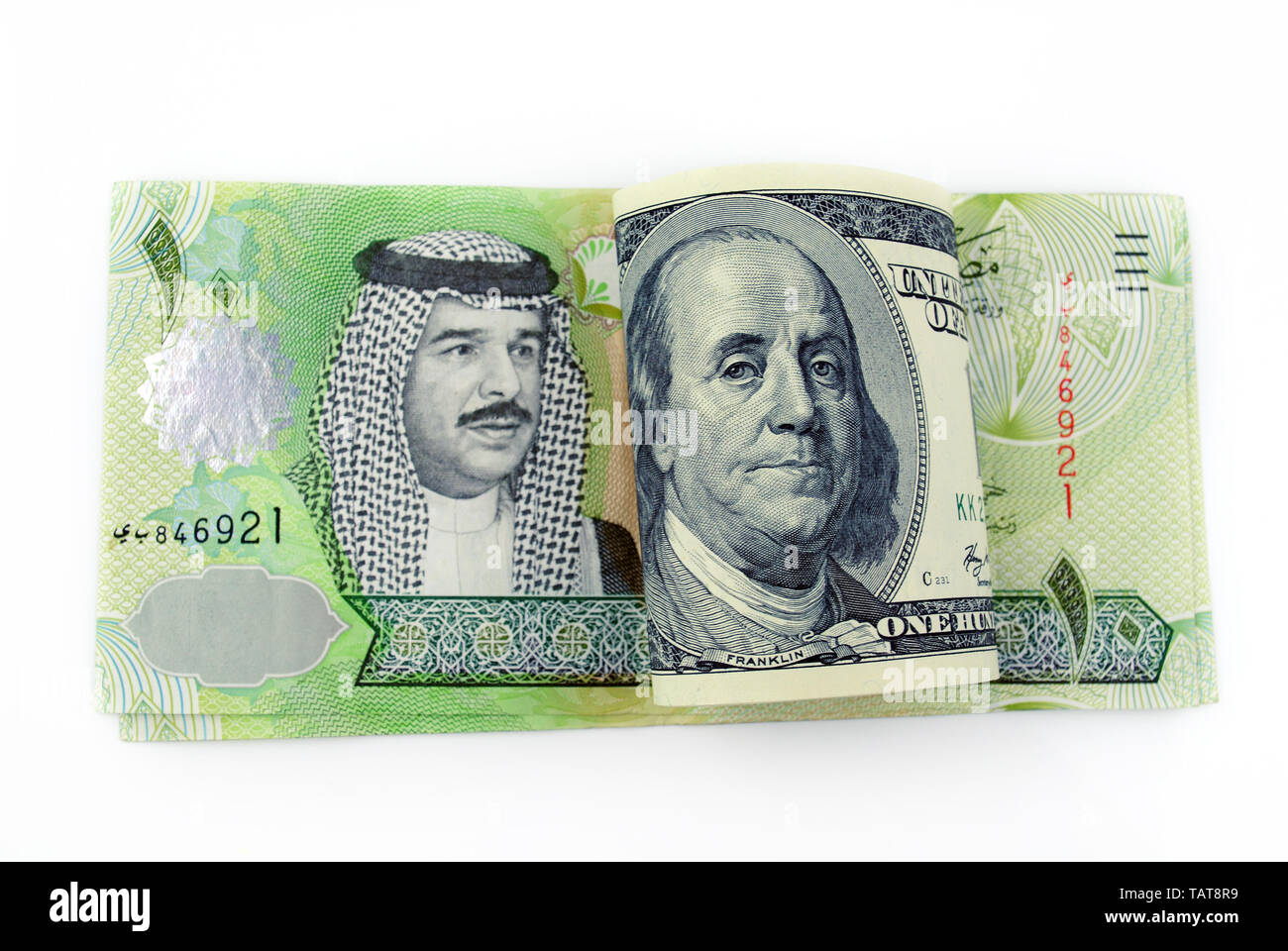 Kingdom of Bahrain currency Stock Photo - Alamy