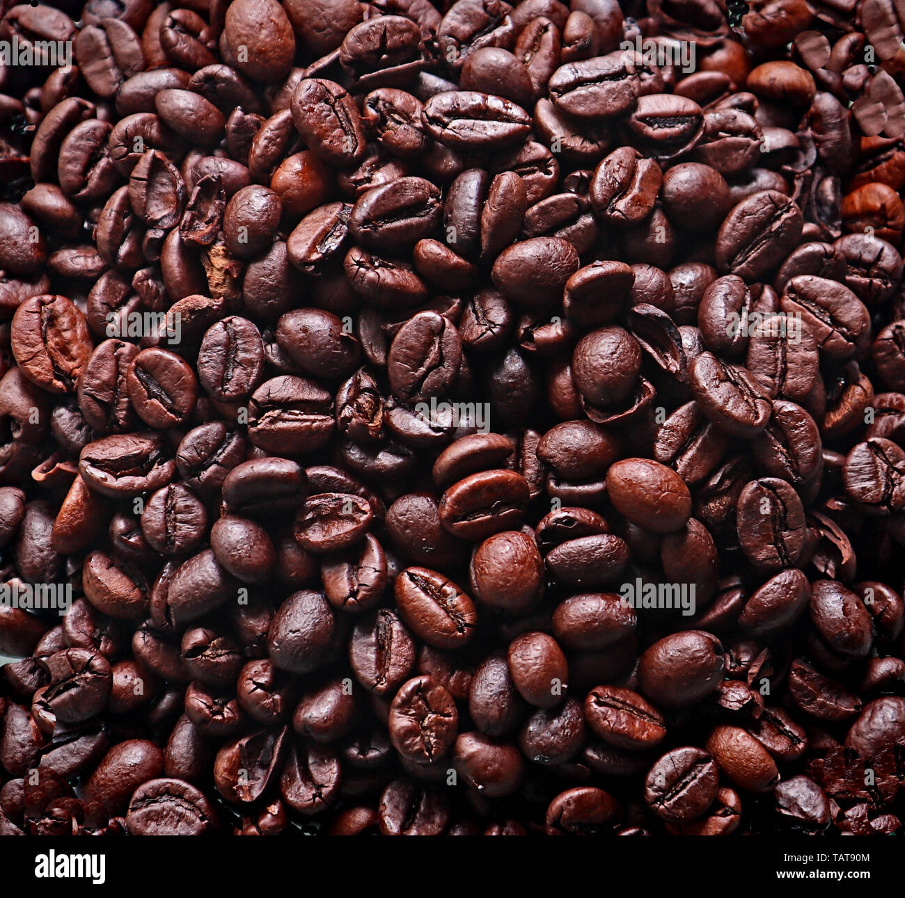 Coffee grains roasted Italian style background and texture Stock Photo ...