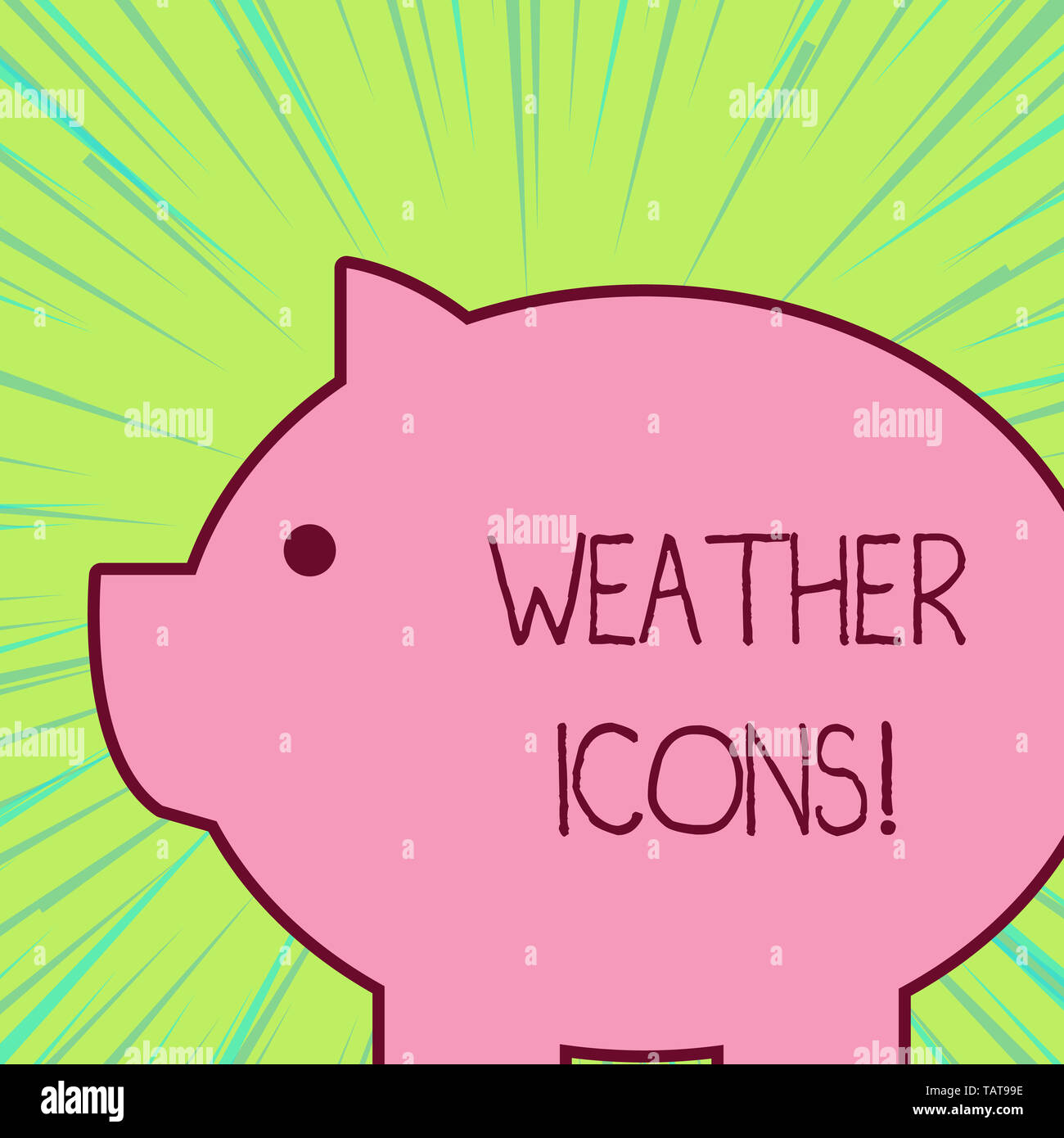 Conceptual hand writing showing Weather Icons. Concept meaning Plotted ...