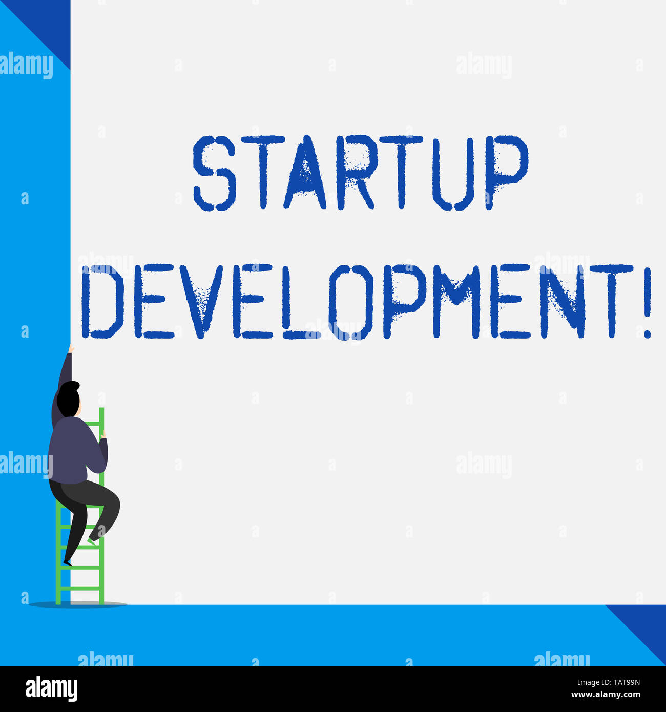 Writing Note Showing Startup Development Business Concept For
