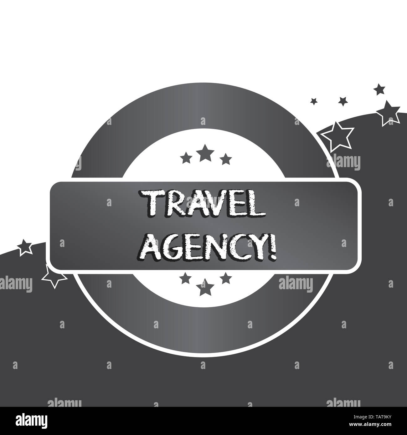 Writing note showing Travel Agency. Business concept for Agency that ...