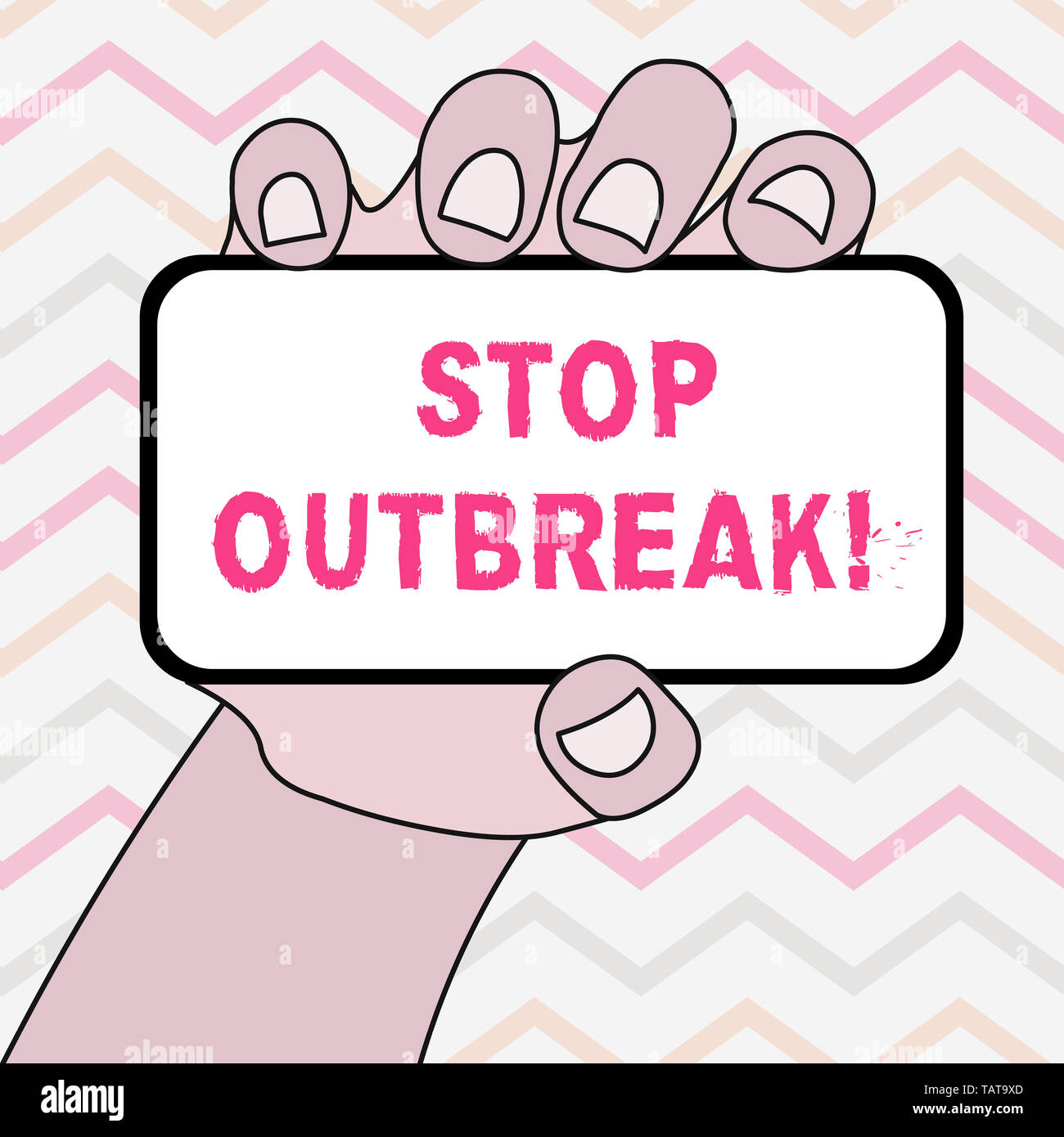 Text sign showing Stop Outbreak. Business photo showcasing prevent ...