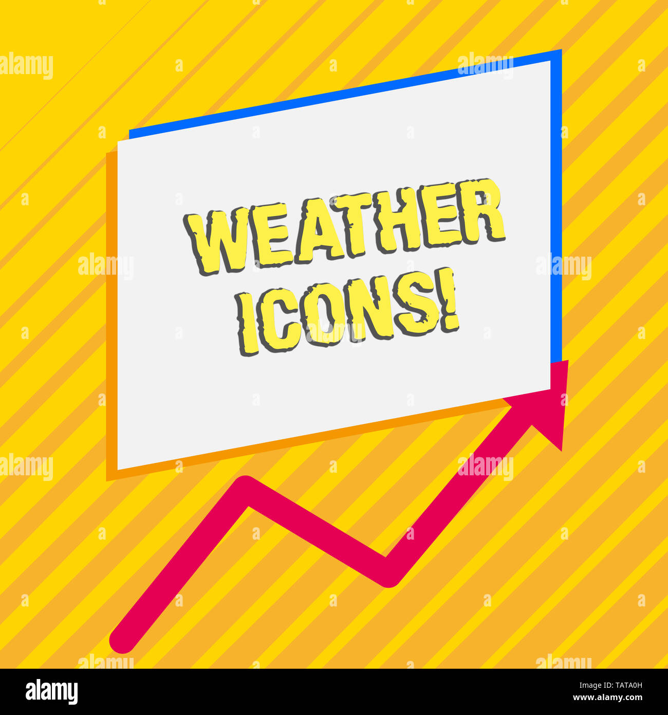 Handwriting text Weather Icons. Conceptual photo Plotted on a synoptic ...