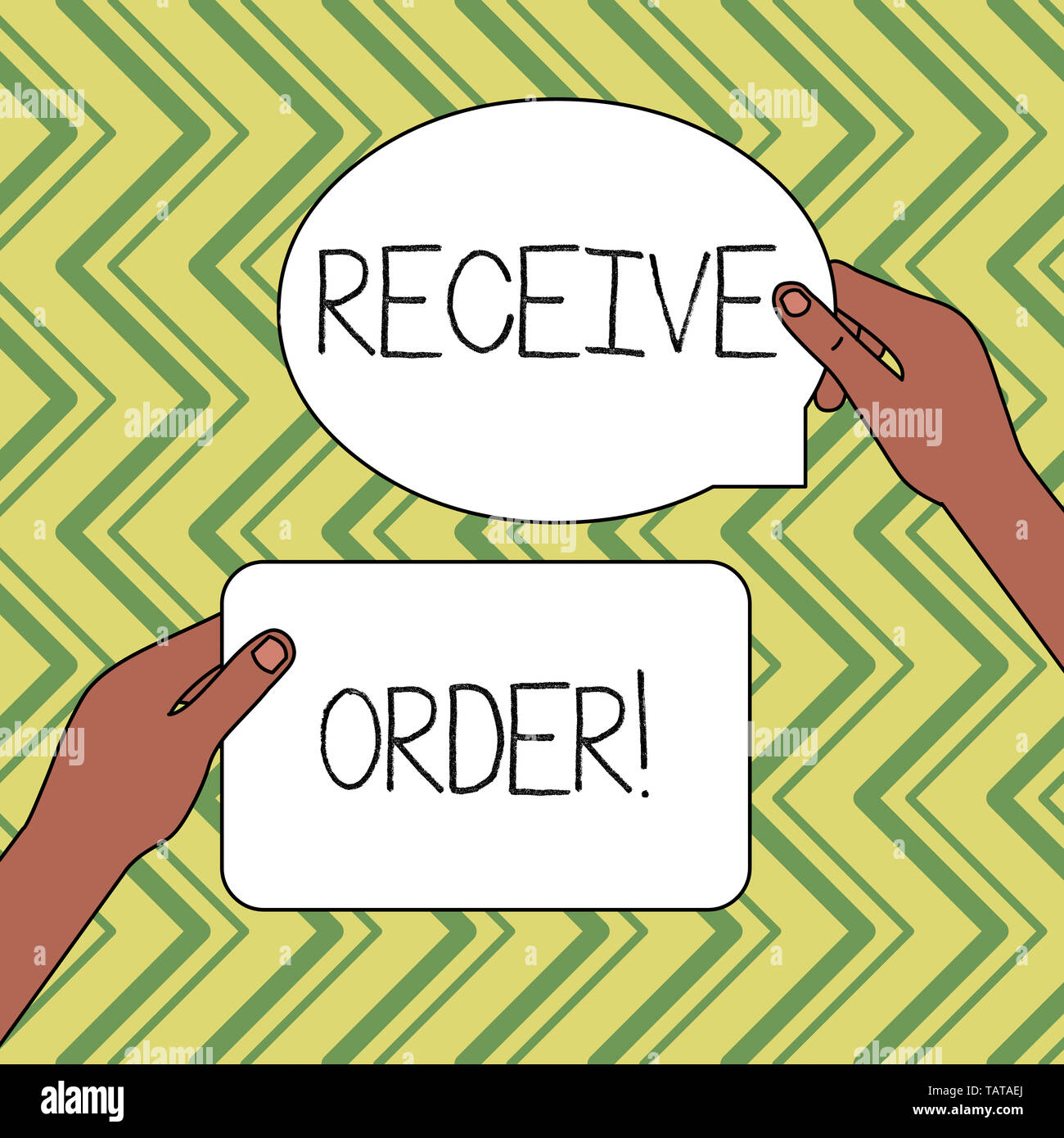 Word writing text Receive Order. Business photo showcasing delivered ...