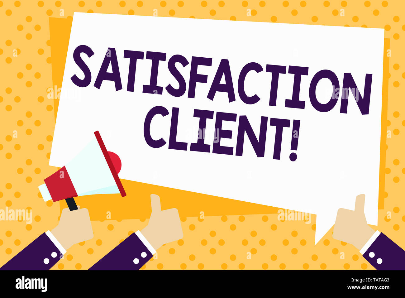 Writing note showing Satisfaction Client. Business concept for benefits ...