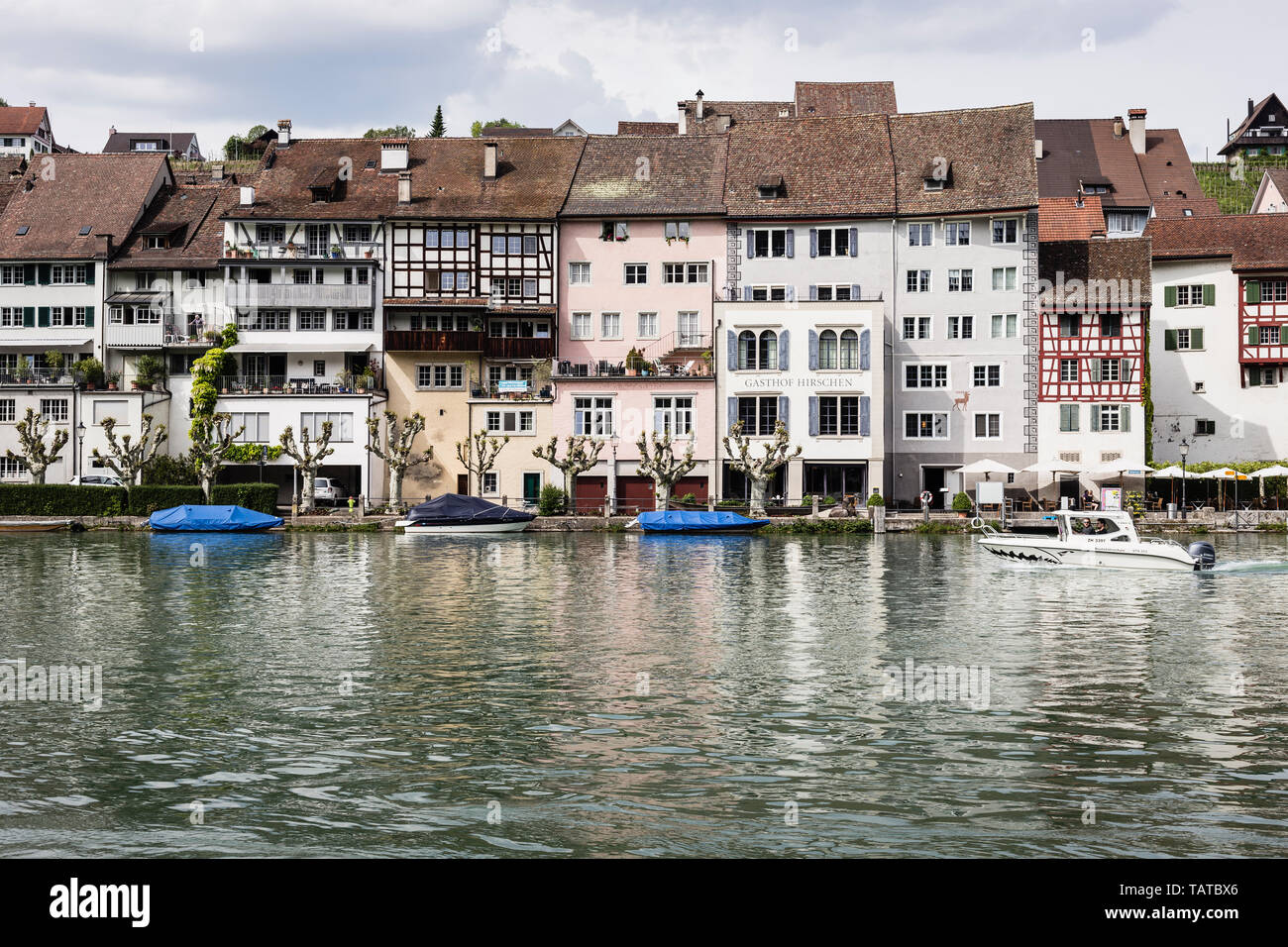 River Rhine and the town of Eglisau, Switzerland Stock Photo - Alamy