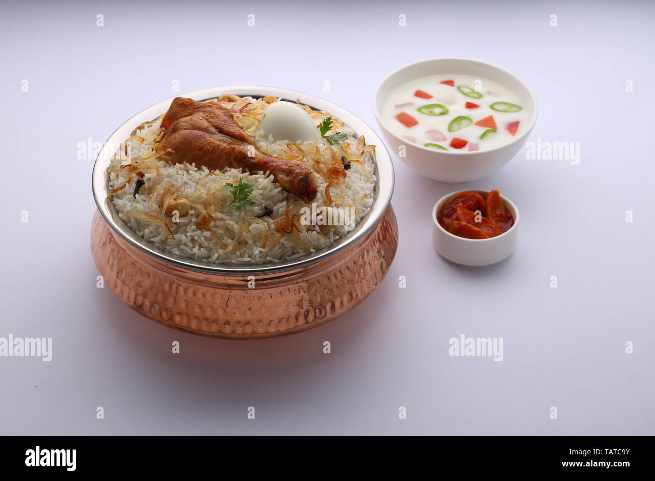 chicken biriyani in south indian style Stock Photo - Alamy
