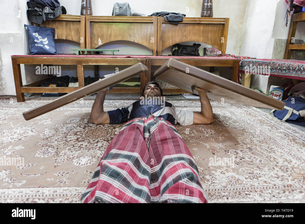 Traditional Sport or Varzesh-e bastani, Zurkhane, Kashan, Iran Stock ...