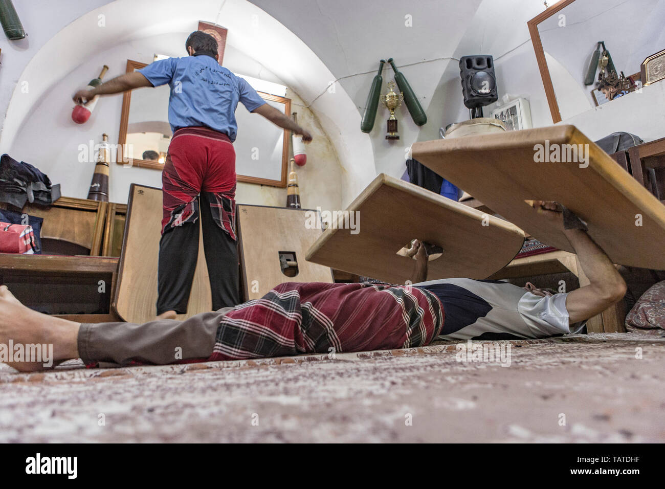 Traditional Sport or Varzesh-e bastani, Zurkhane, Kashan, Iran Stock ...