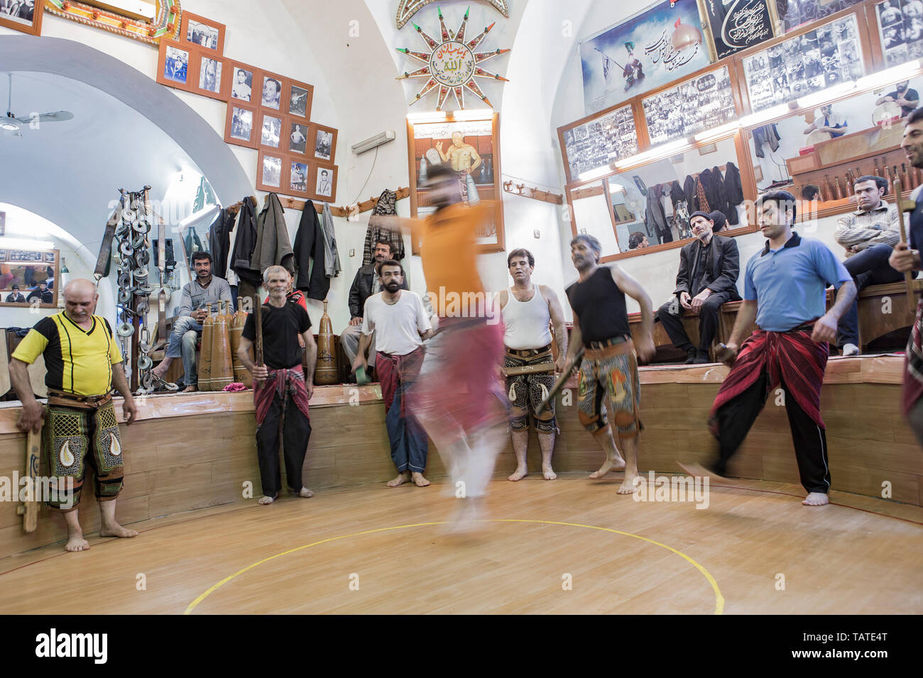 Traditional Sport or Varzesh-e bastani, Zurkhane, Kashan, Iran Stock ...