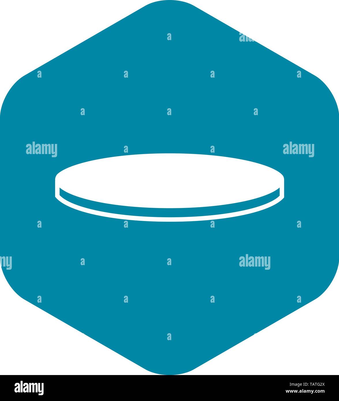 Round table icon, simple style Stock Vector Image & Art - Alamy