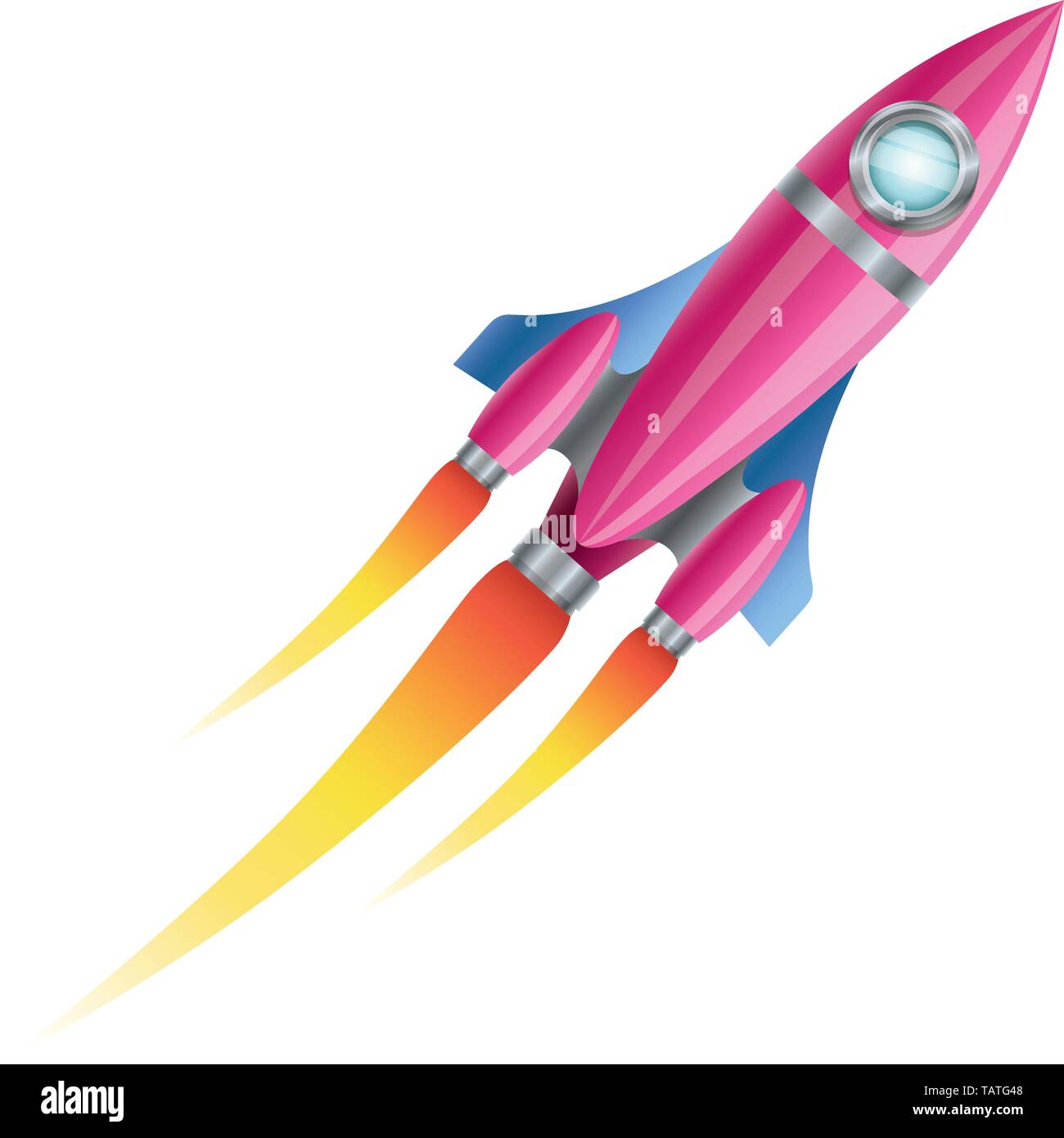 rocket flying with white background Stock Vector Image & Art - Alamy