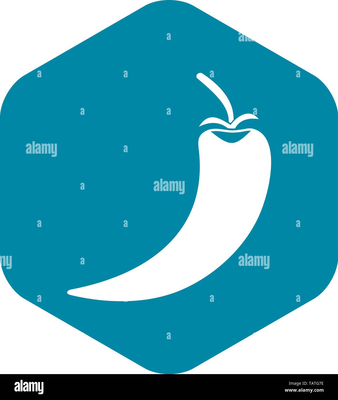 Hot chili pepper icon, simple style Stock Vector Image & Art - Alamy