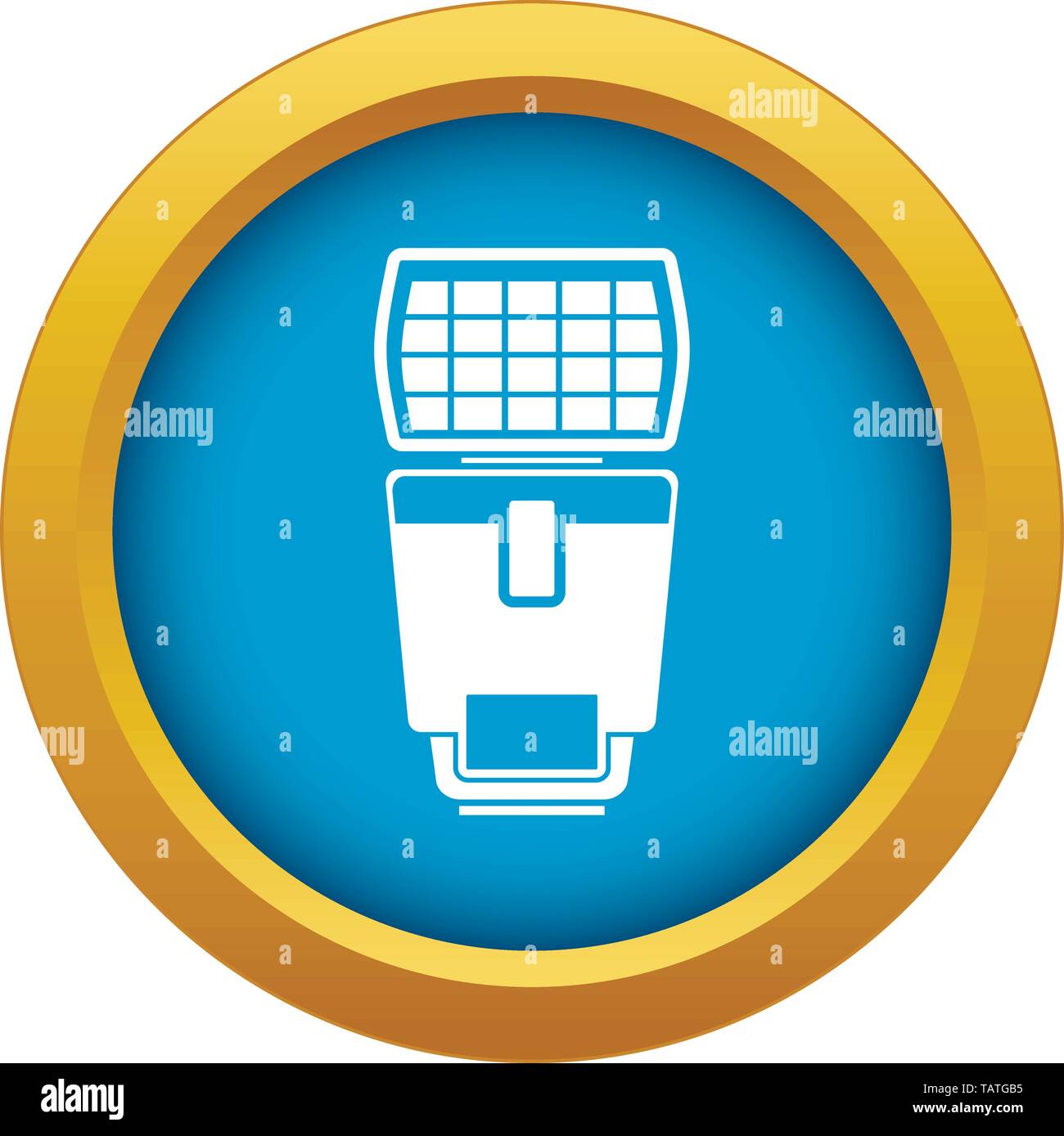 Lighting flash for camera icon blue vector isolated Stock Vector Image ...