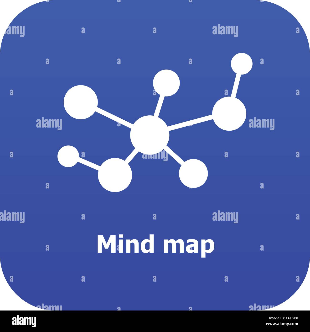 Mind map icon blue vector Stock Vector Image & Art - Alamy