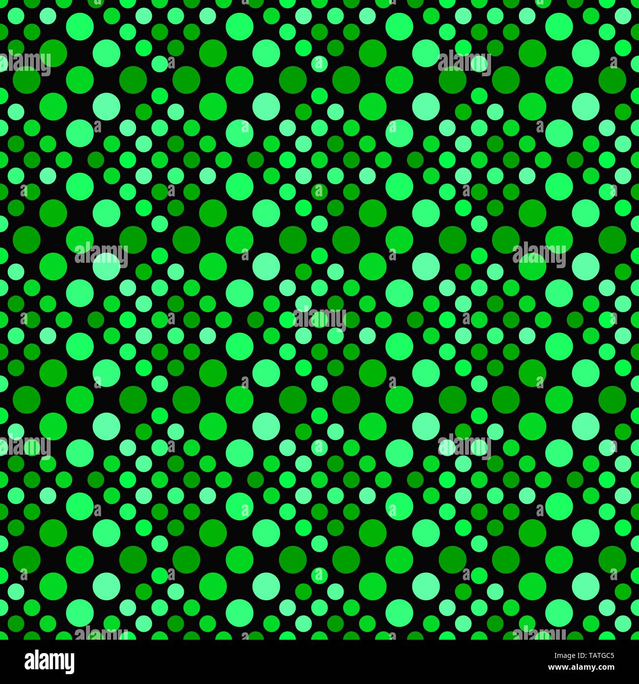 Geometrical seamless circle pattern background - green vector graphic ...