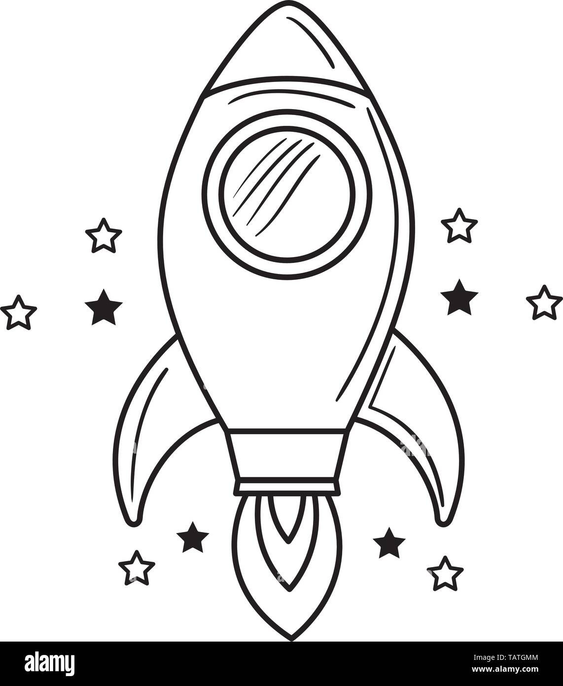 rocket flying with white background Stock Vector Image & Art - Alamy