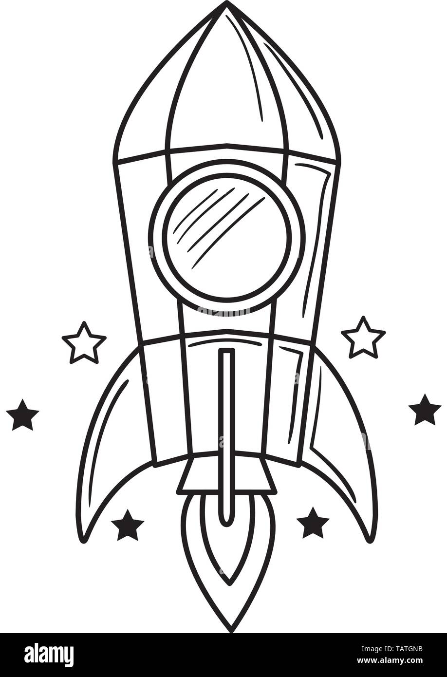 rocket flying with white background Stock Vector Image & Art - Alamy