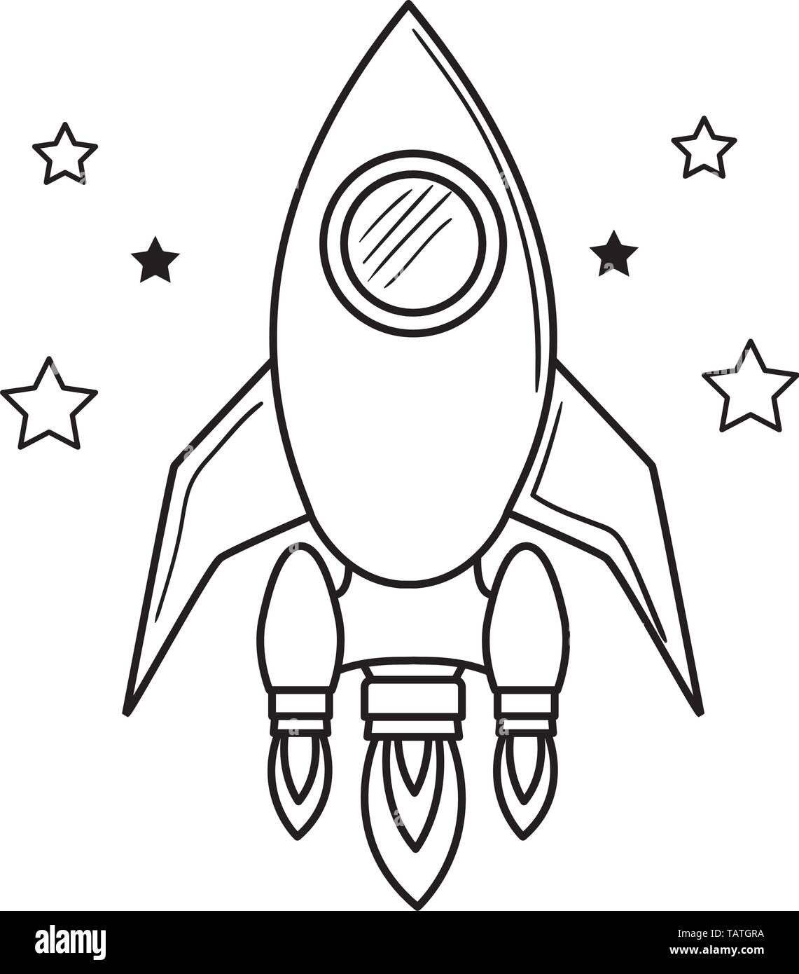 rocket flying with white background Stock Vector Image & Art - Alamy