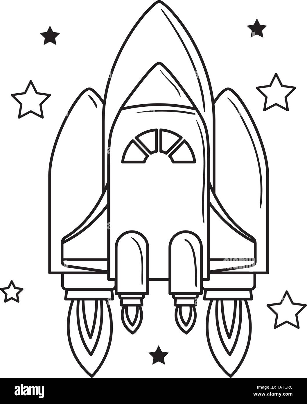 rocket flying with white background Stock Vector Image & Art - Alamy