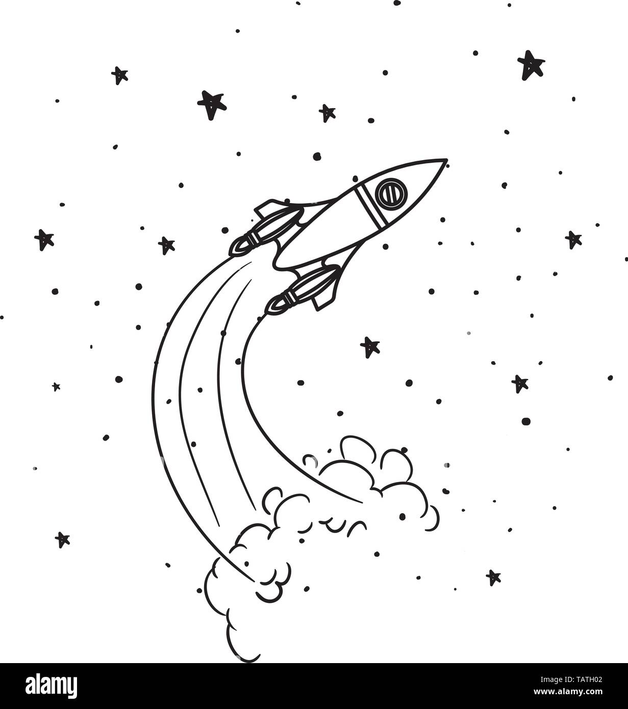 Up in sky cartoon Black and White Stock Photos & Images - Alamy